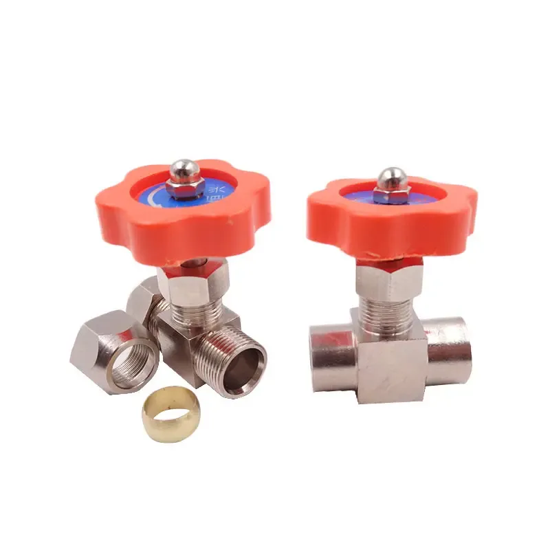 High-Pressure Orange Plastic Handle industrial globe valves with Needle ...