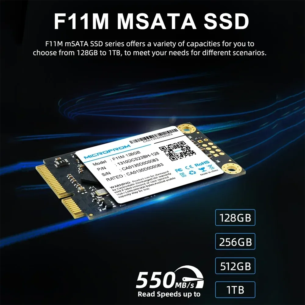 MSATA SSD 128GB, Mini MSATA SSD, SSD MSATA 1TB: 128GB 1TB Internal Solid State Drive For Laptop ...