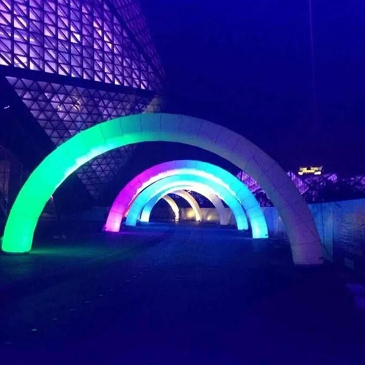 Wholesale LED Inflatable Arch With Giant White Design For Parade, Disco ...