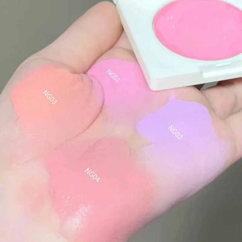 Peach Pink Creamy Blush Cheek Rouge Eyeshadow Bright Pink Blusher ...