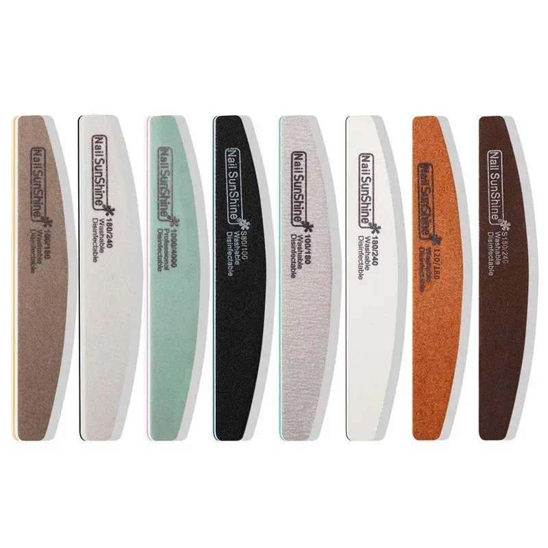 High-End Half-Moon Nail File Set: Double-Sided Gel Nail Polishing ...