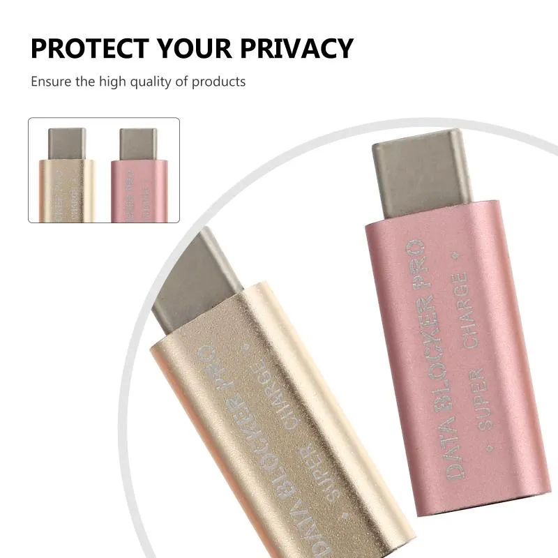 USB-C Data Blocker Adapter Male to Female Connector for Secure Charging ...