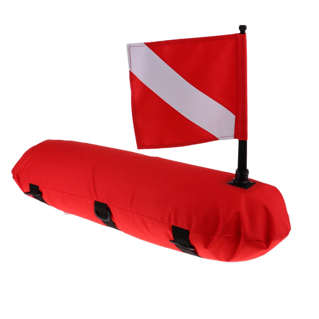 High Visibility Diver Down Float with Dive Flag - Inflatable Buoy for ...