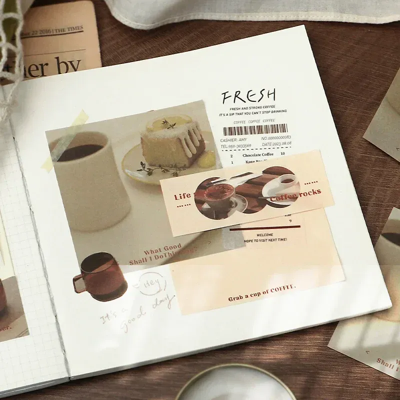 DHgate.com:100 Pcs Vintage Coffee Memo Pad Paper, Minimalist Notes for ...