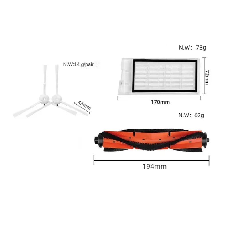 DHgate.com:Roidmi Eve Plus Robot Vacuum Cleaner Replacement Kit: Main ...