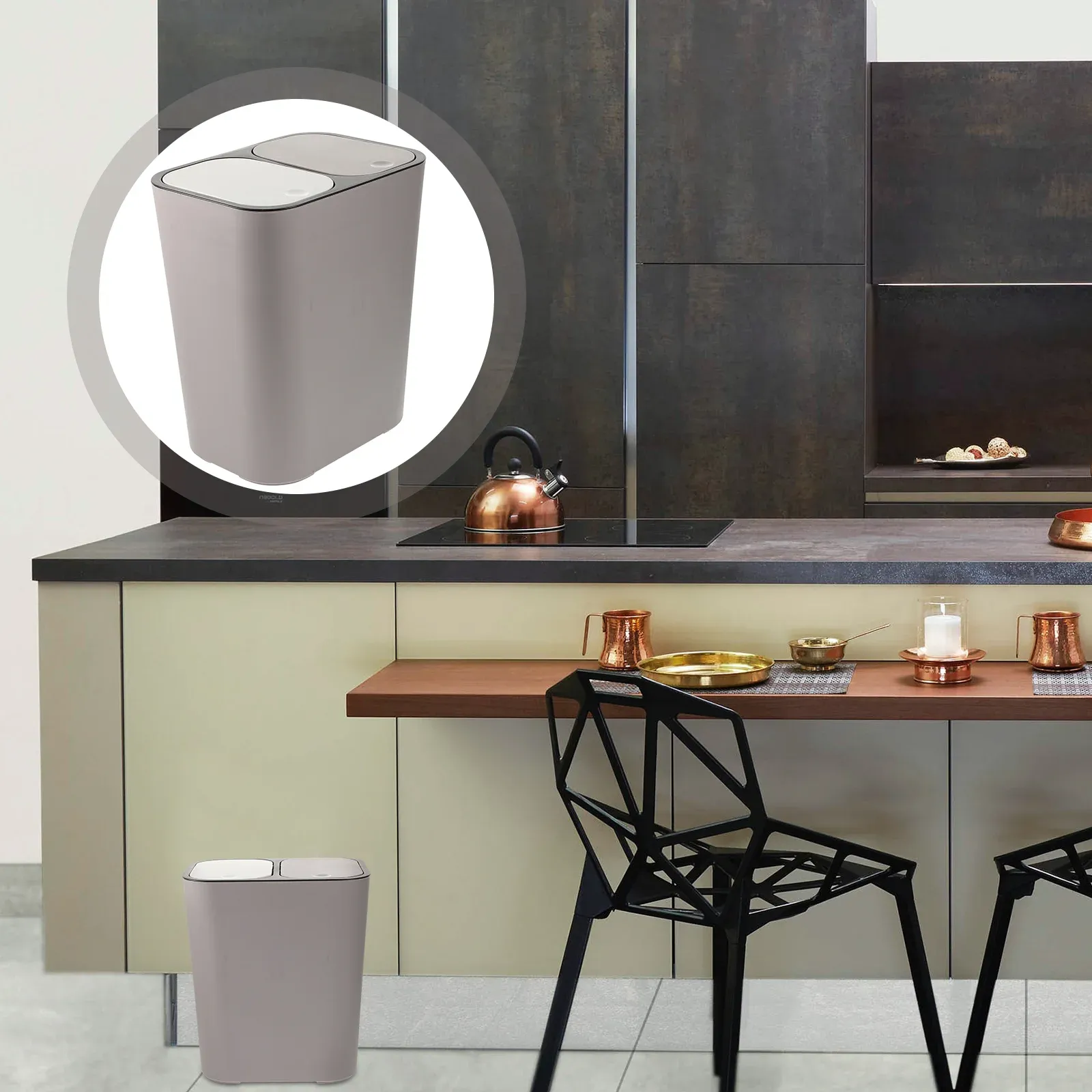 Dry Wet Classified Trash Can Dual Compartment Waste... From Ddmymaster ...