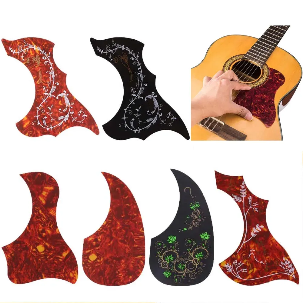 Scratch Protection Guard Guitar Pickguard Self Adhesive Red Tortoise ...