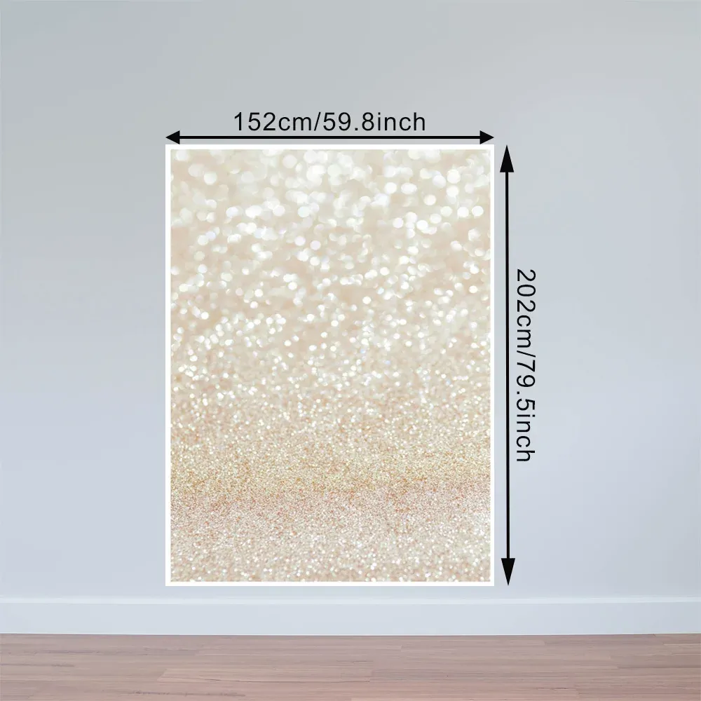 Golden Bokeh Photography Backdrop 5x7 ft Fabric Panel with Sparkle ...