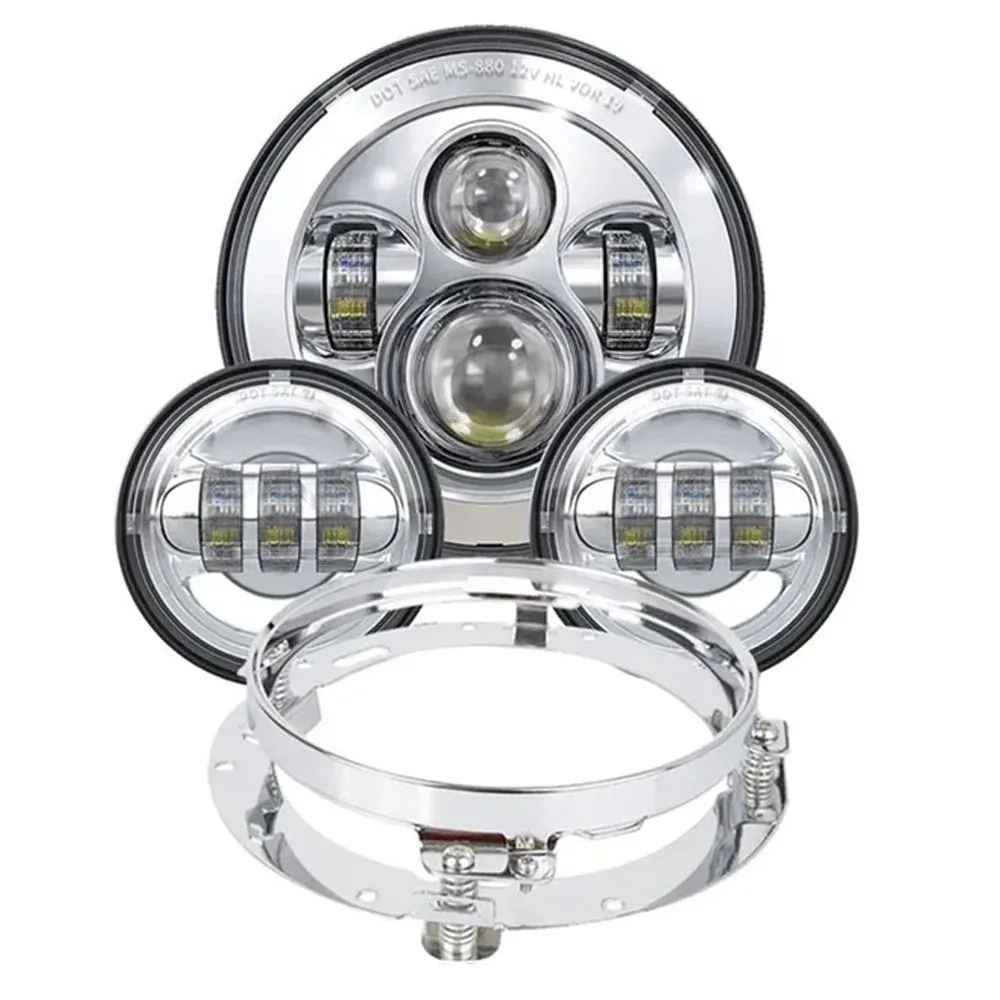 Moto Headlights & Auxiliary Lamps: 7-Inch LED Headlight with 4.5-Inch ...