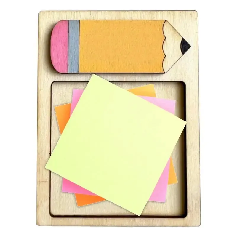 Handmade Wooden Sticky Note Holder and Notepad Dispenser for Office ...