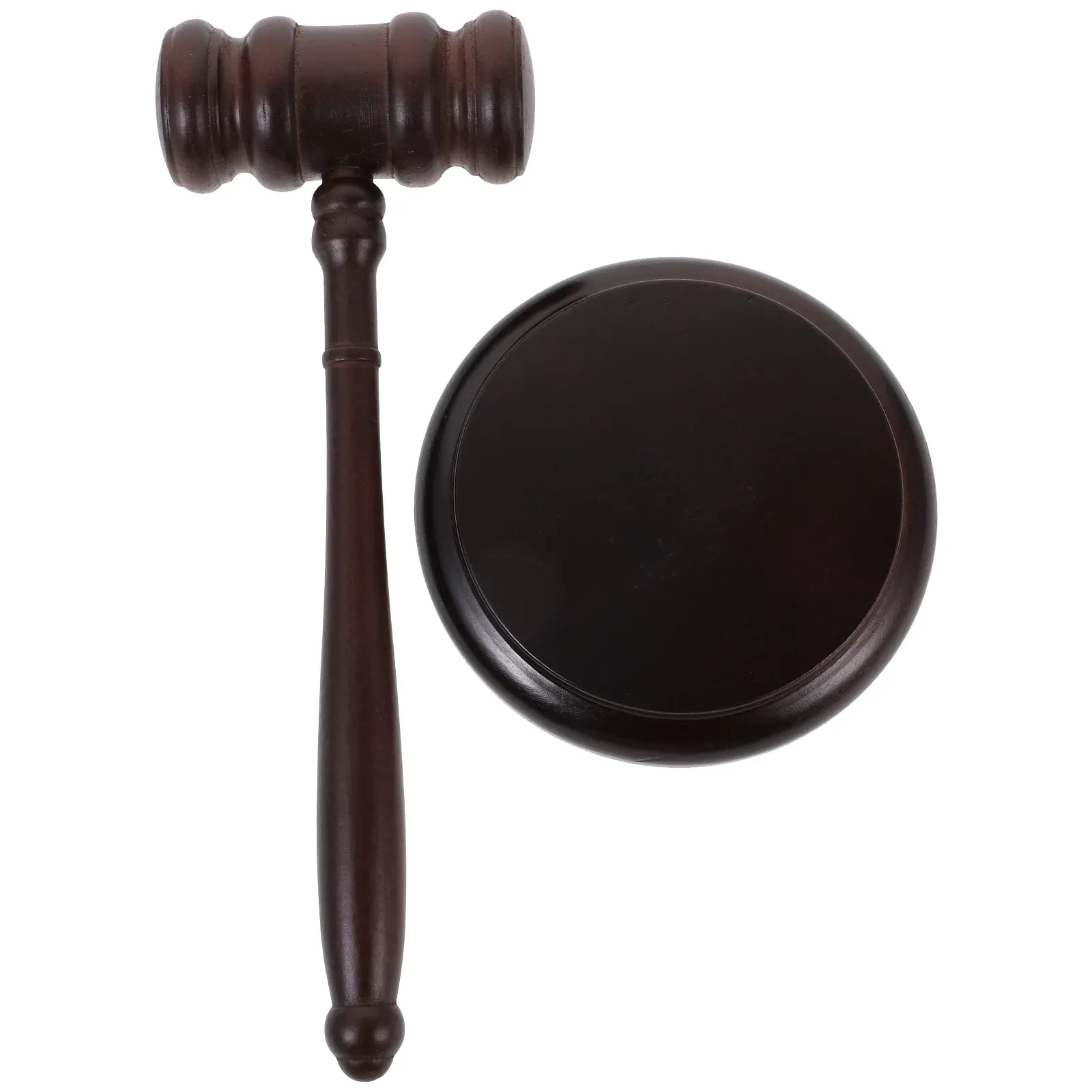 Wooden Mini set in stone Gavel Judge Costume with...