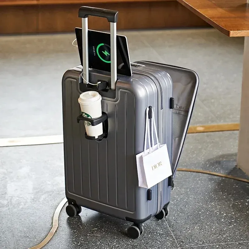 DHgate.com:Multifunctional Aluminum Frame Trolley Luggage Box with ...