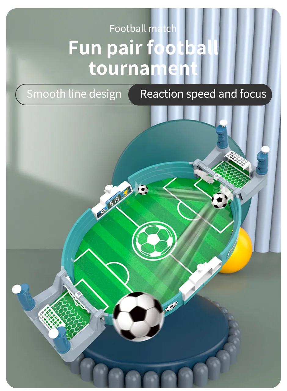 2-in-1 Wooden Soccer Board Game Set: Interactive Playtime Soccer ...