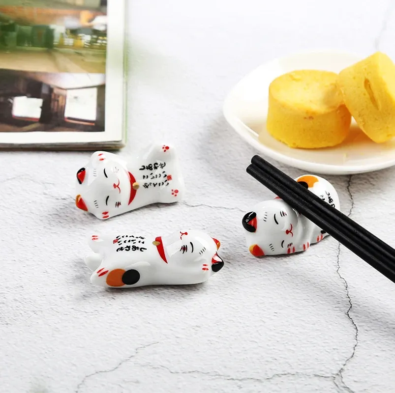 2024Ceramic Chopstick Holder - Owl Design Cute Chopstick Rest, Japanese ...