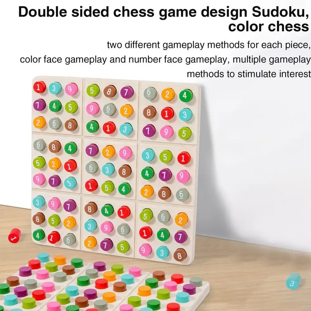 Mind Teaser Toys Number Puzzle Board Game: Rainbow Colored Thinking ...