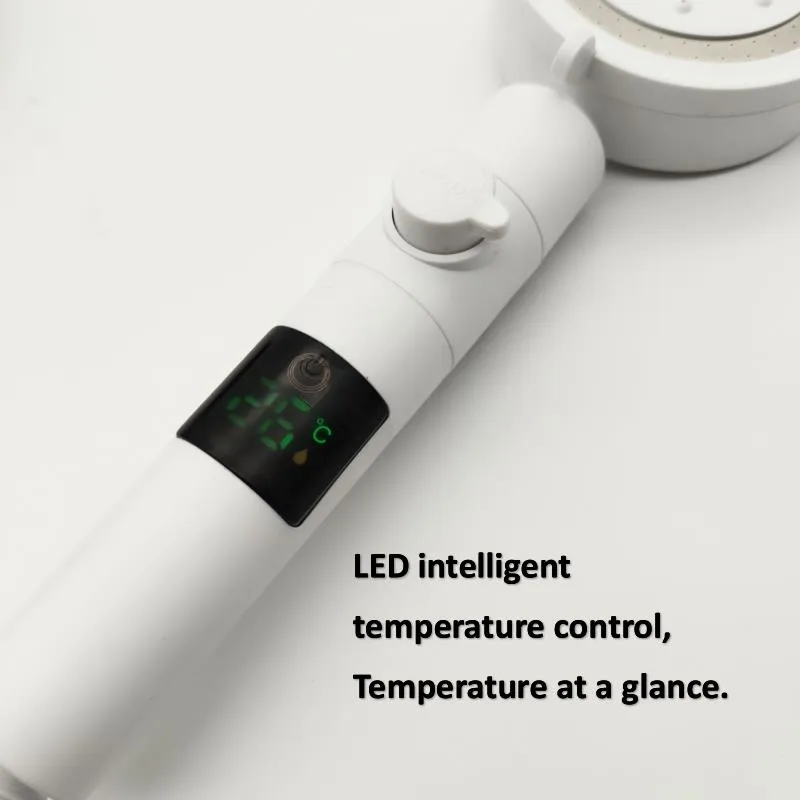 Zloog Temperature Control Shower Head with Digital Display and 5 ...