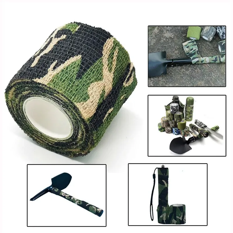 5cm x 4.5m Waterproof Camouflage Tape - Self-adhesive, Elastic, Hunting ...