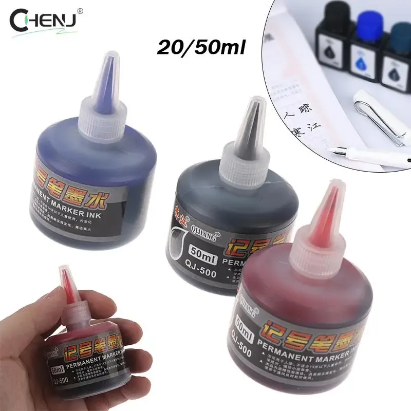 3-Color Whiteboard Marker Refill Ink 20/50ml for Black, Red, and Blue ...