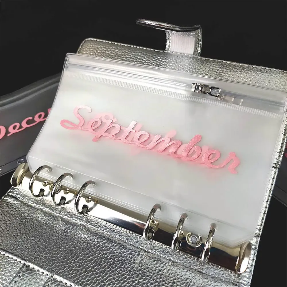 A6 Budget Binder Envelopes, 6-Hole Cash Envelopes with Zipper, PVC ...