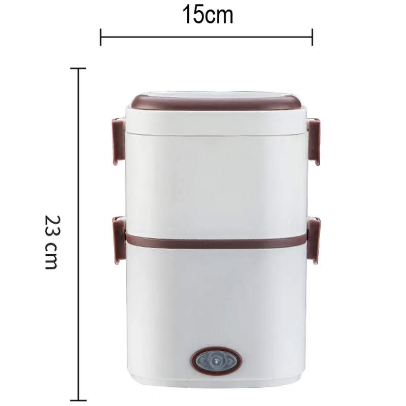 2-Layer Electric Lunch Box, Portable Self-Cooking Bento Box Food ...