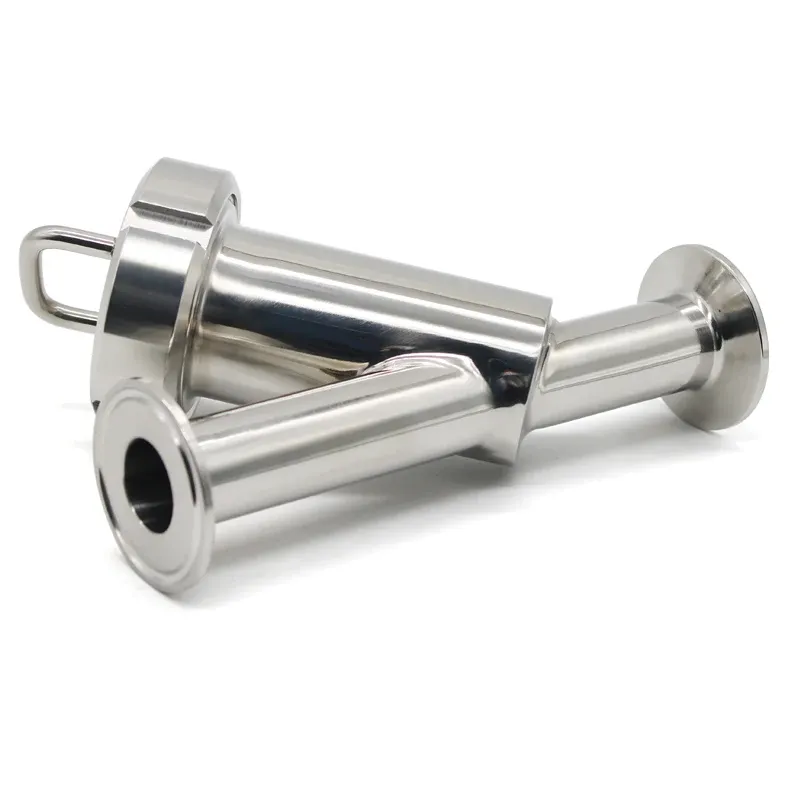SS304 stainless steel sanitary pipeline Y filter inline pipe fittings ...