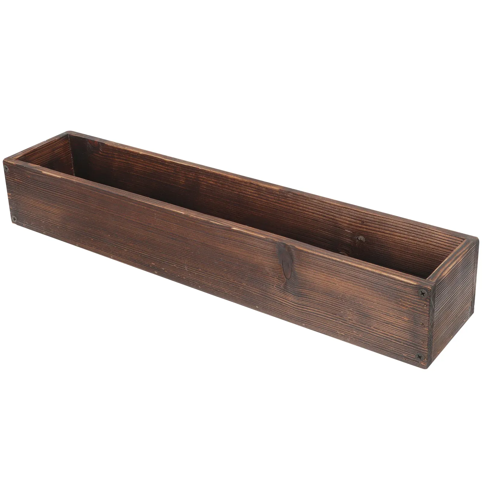 Wooden Rectangular Balcony Wooden Trough Planter Box For Outdoor Plants ...