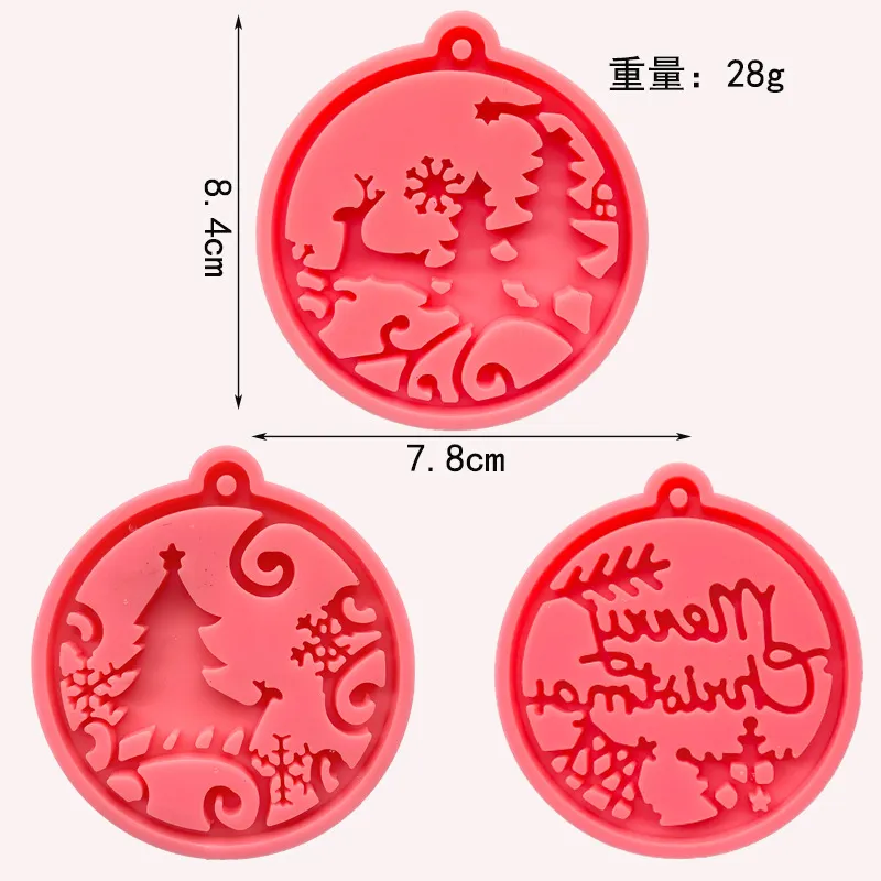 Christmas Elk Keychain Silicone Mold, DIY Epoxy Resin Jewelry Making ...