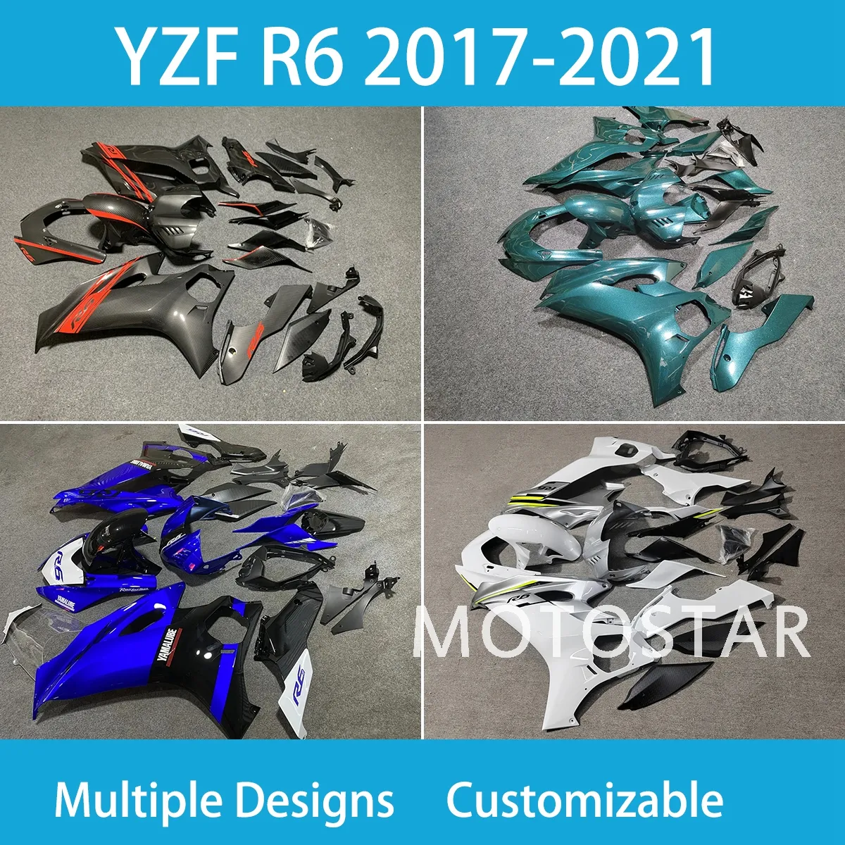 Customize YZF R6 2017 2018 2019 2022 2023 Year Fairing Kits For Yamaha ...
