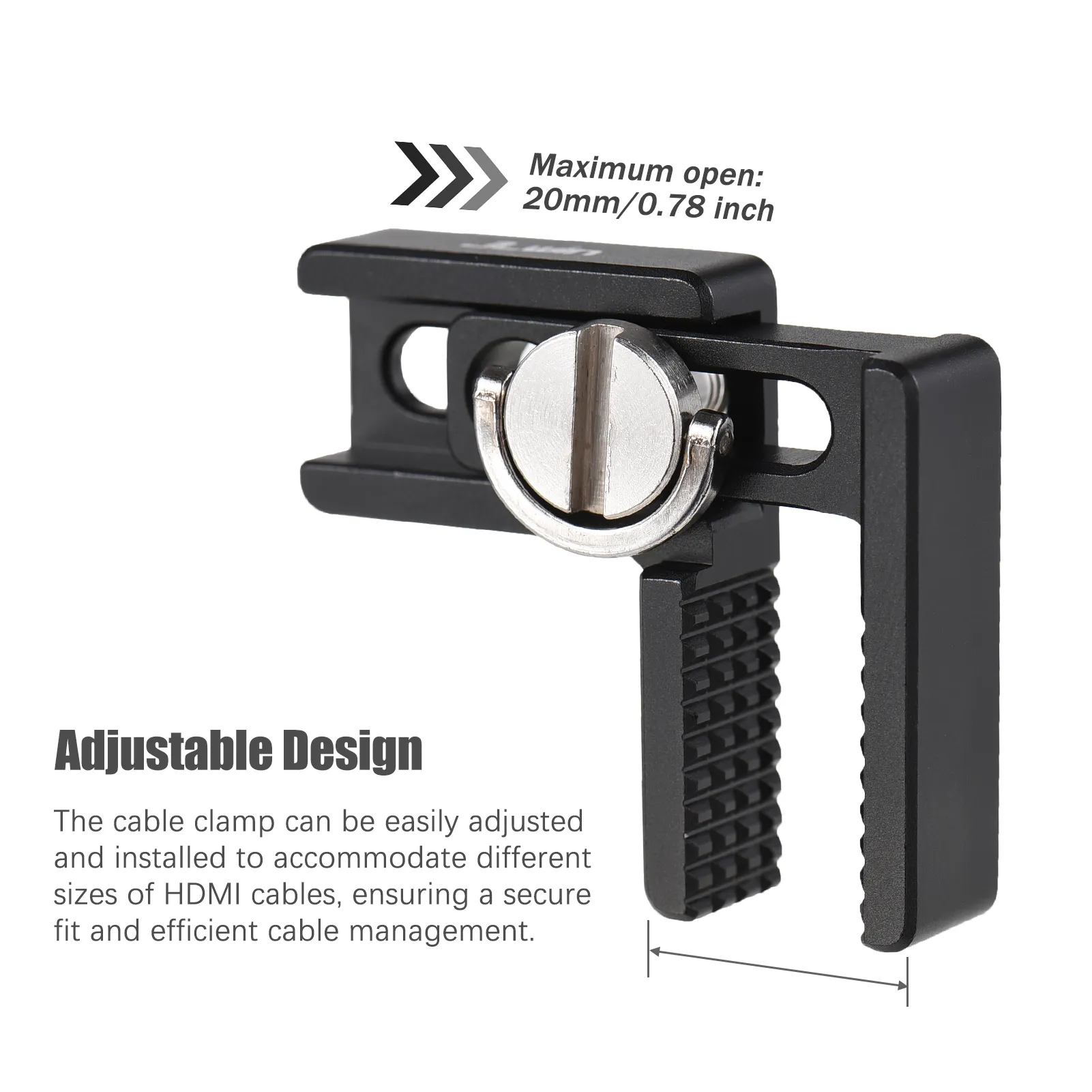 Aluminum Alloy Camera Cage Cable Clamp for USB Cable Management with 1/ ...