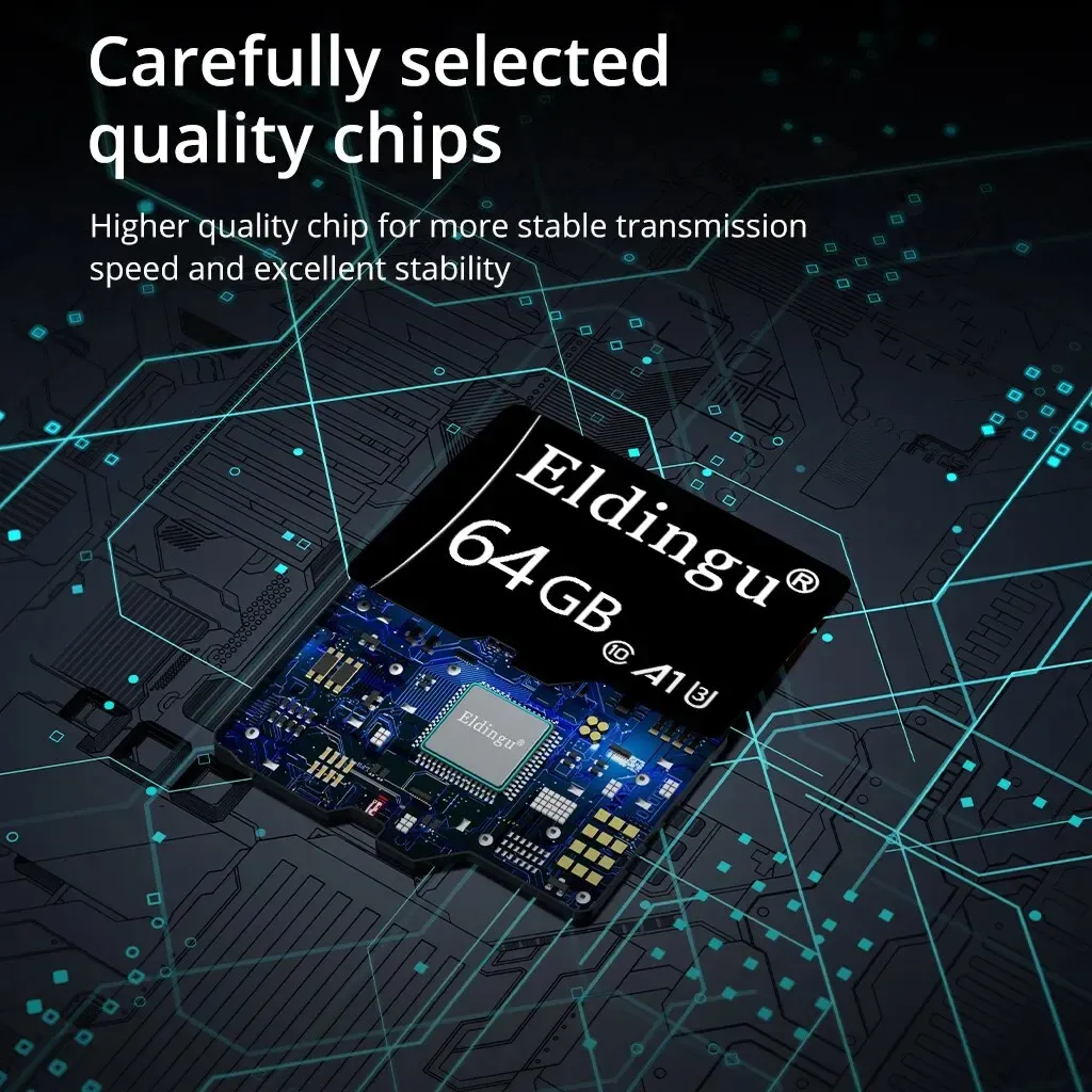 Eldingu 32/64/128GB Class10 TF Memory Card U1 U3 A1 Micro SD Card for Car Camera Drone Phone ...