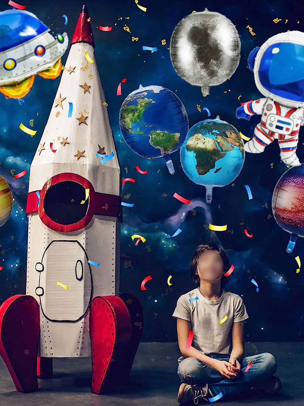 Solar System Planets Stand 22in Outer Space Birthday Party Decor With ...