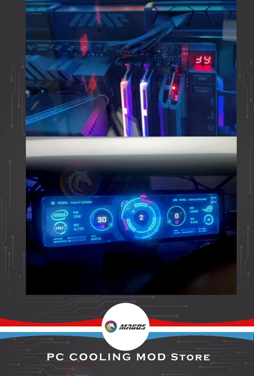 DHgate.com:8.8" IPS SUB Screen Hardware Monitoring Dual USB-C 1-Cable ...