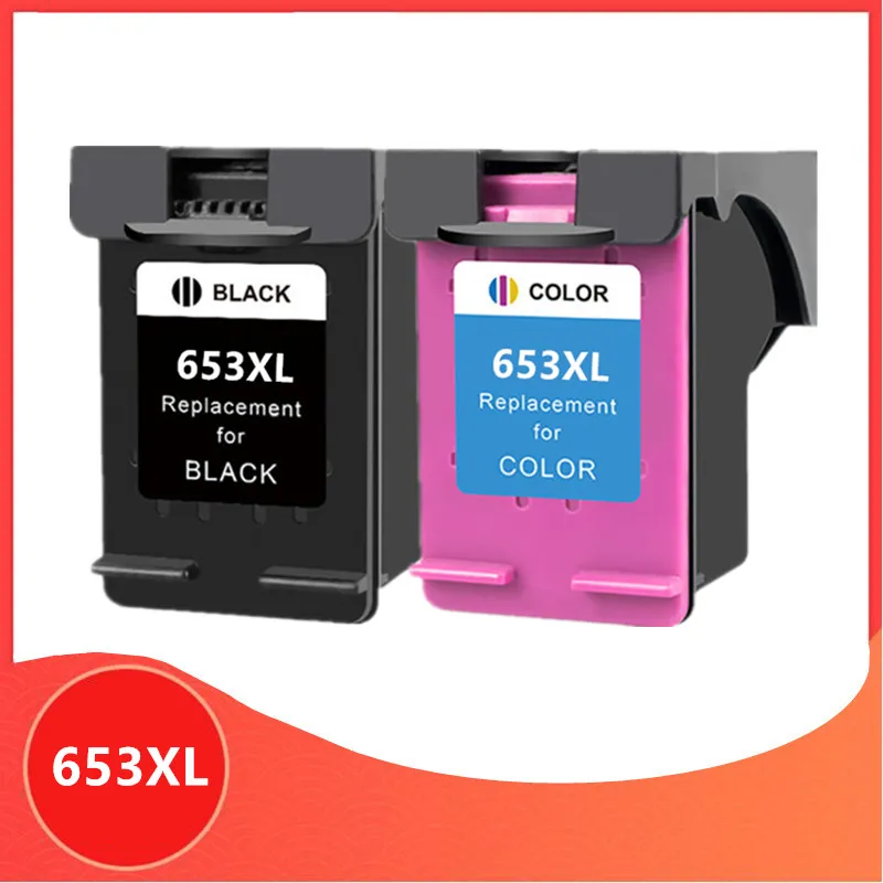 HP653XL Remanufactured Black & Tri-Color Ink Cartridges 2-Pack for HP ...