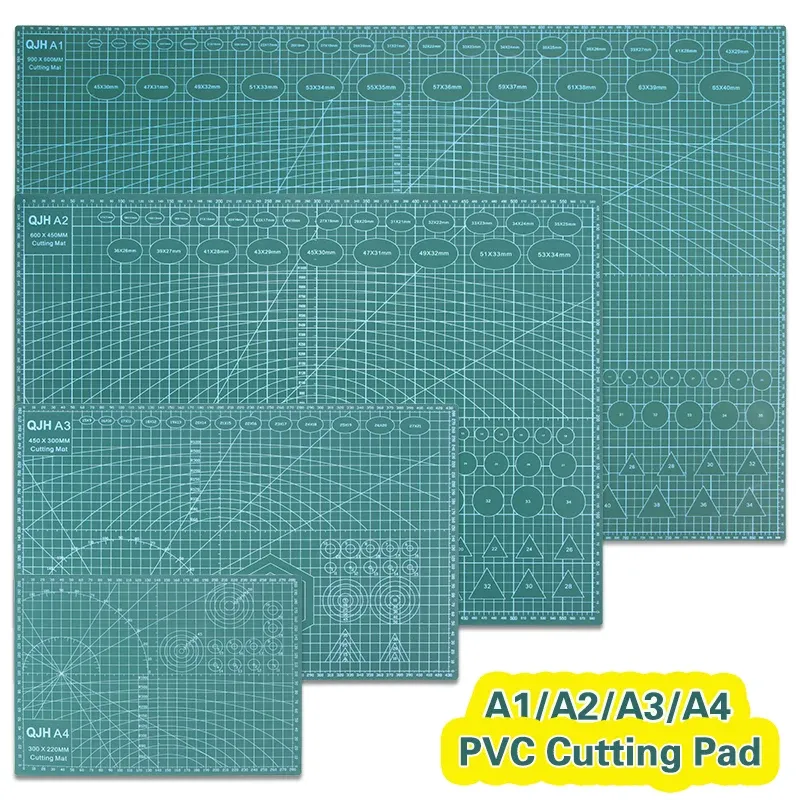 A1/A2/A3/A4 Self-Healing PVC Cutting Mat, Double-Sided Gridded Non-Slip ...