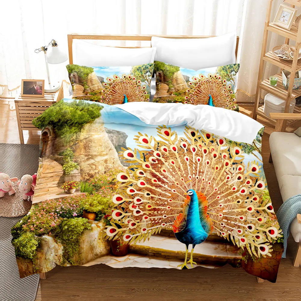peacock feather comforter set
