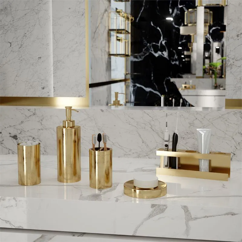 DHgate.com:Luxurious Gold Stainless Steel Bathroom Set: Toothbrush ...