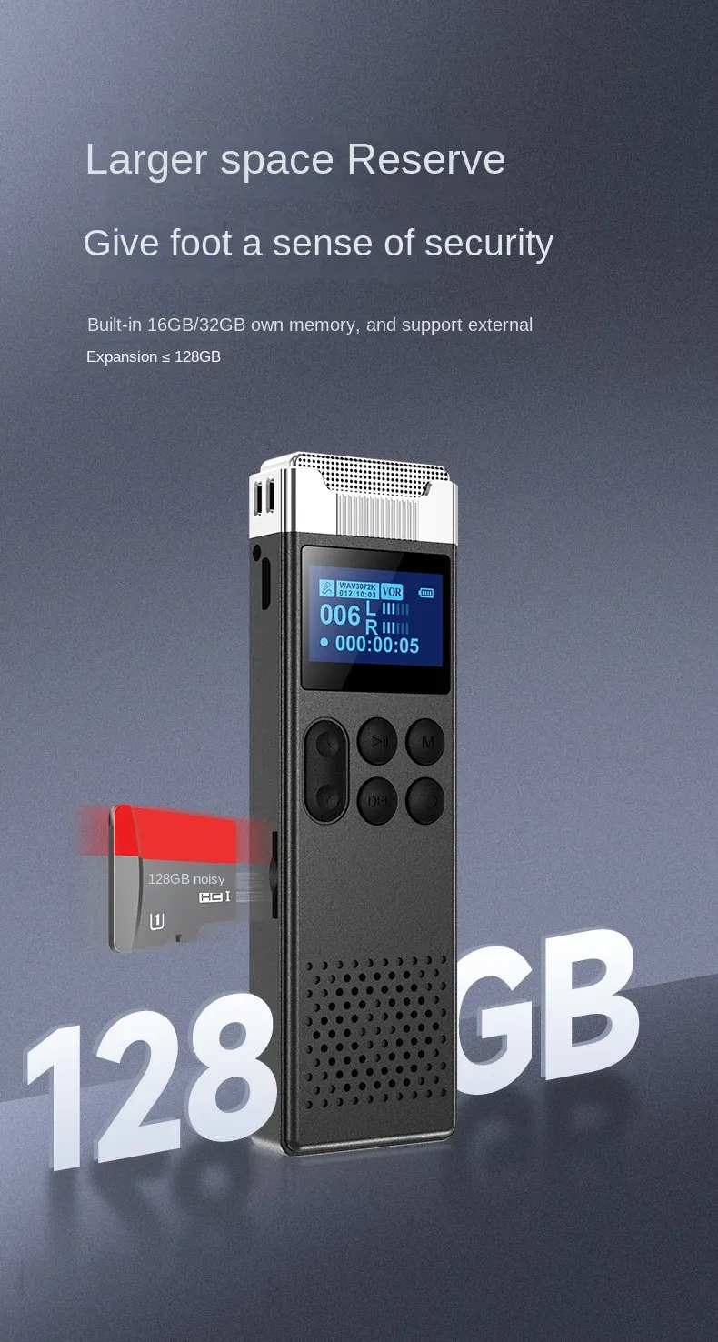 Voice Activated Recording Devices Long Standby Digital Audio Recorder ...