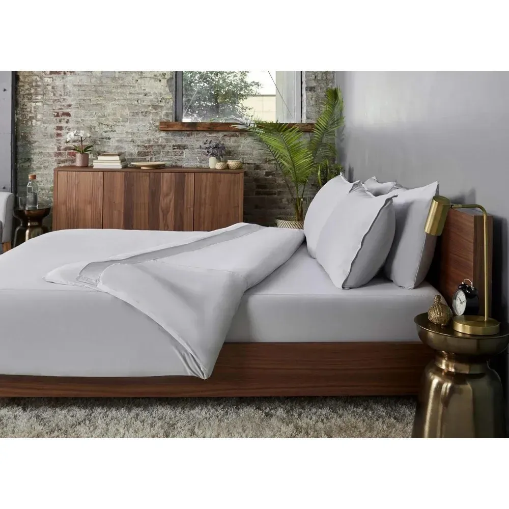 Ultra-Soft Pearl Blue Bed Linen Comforter Sets - Cooling, Breathable ...