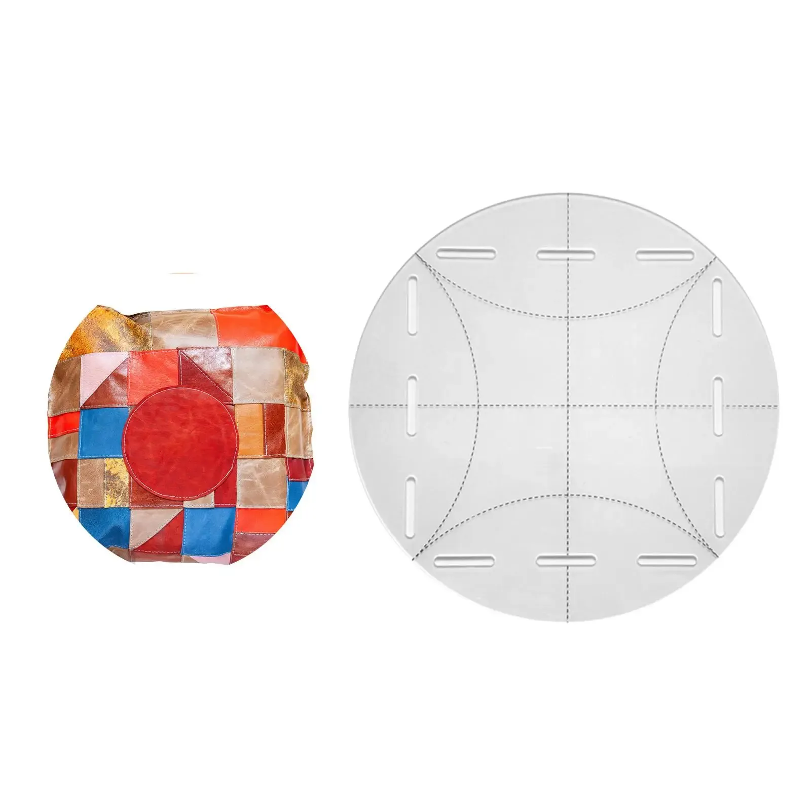Multifunctional Non-Slip 2.5 in ruler with Transparent Round Template ...
