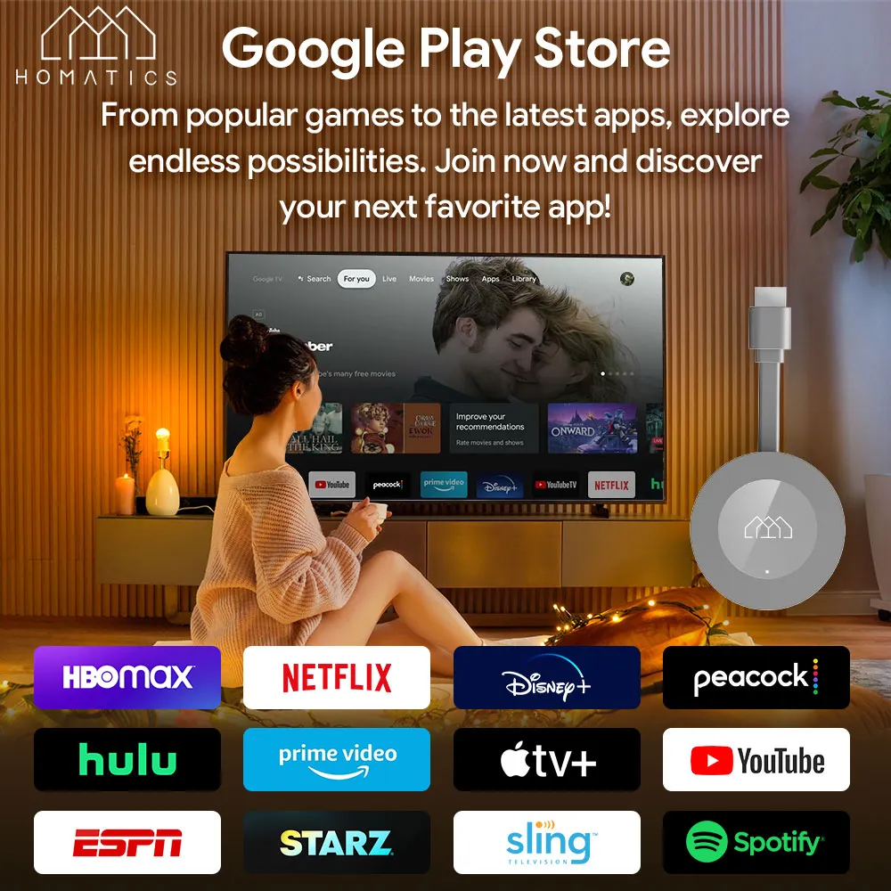 DHgate.com:4K TV Stick with Netflix 4K, HOMATICS Dongle G Google ...