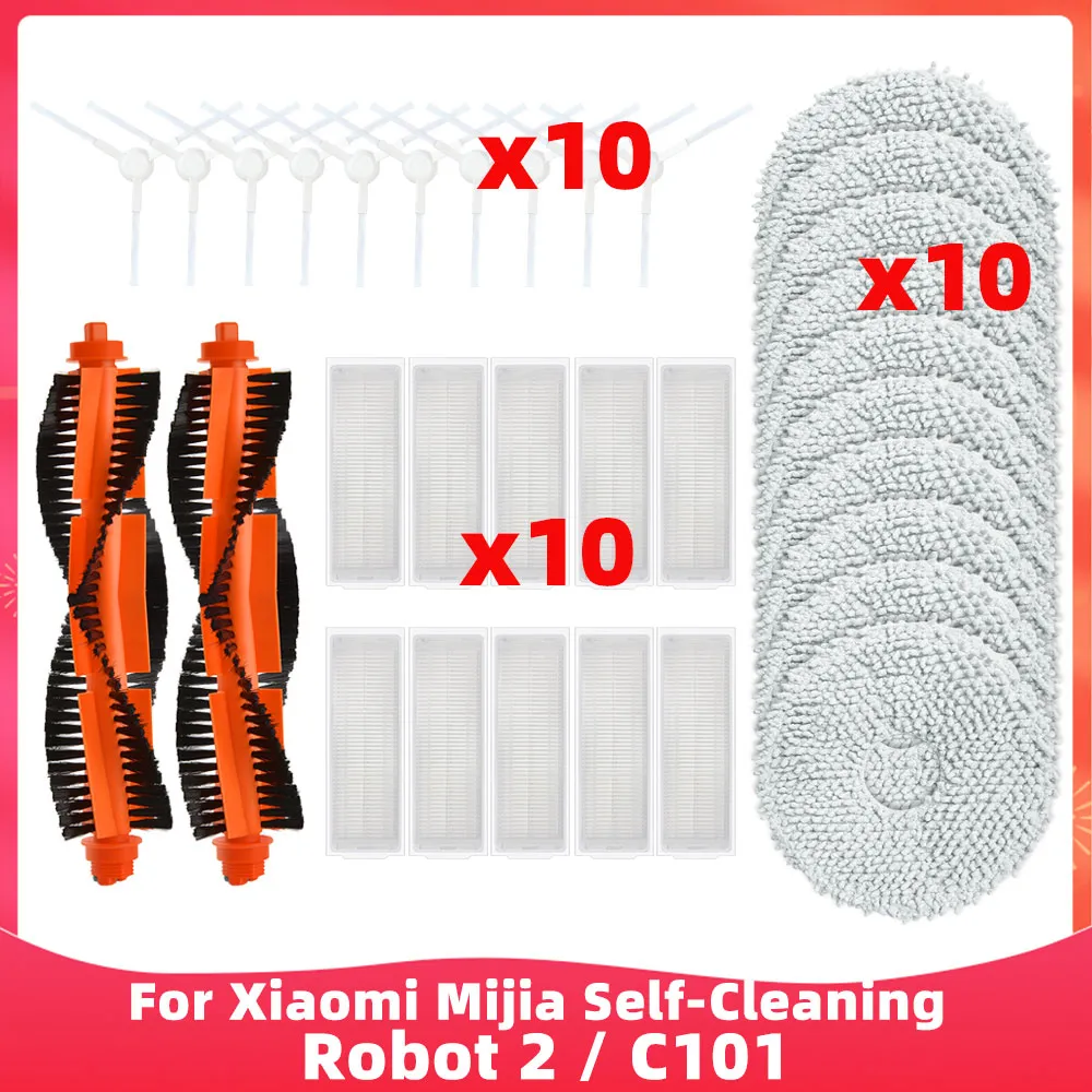 DHgate.com:X20 Robot Vacuum Cleaner Accessory Kit: Hepa Filter, Mop Cloths, Side Brush for ...