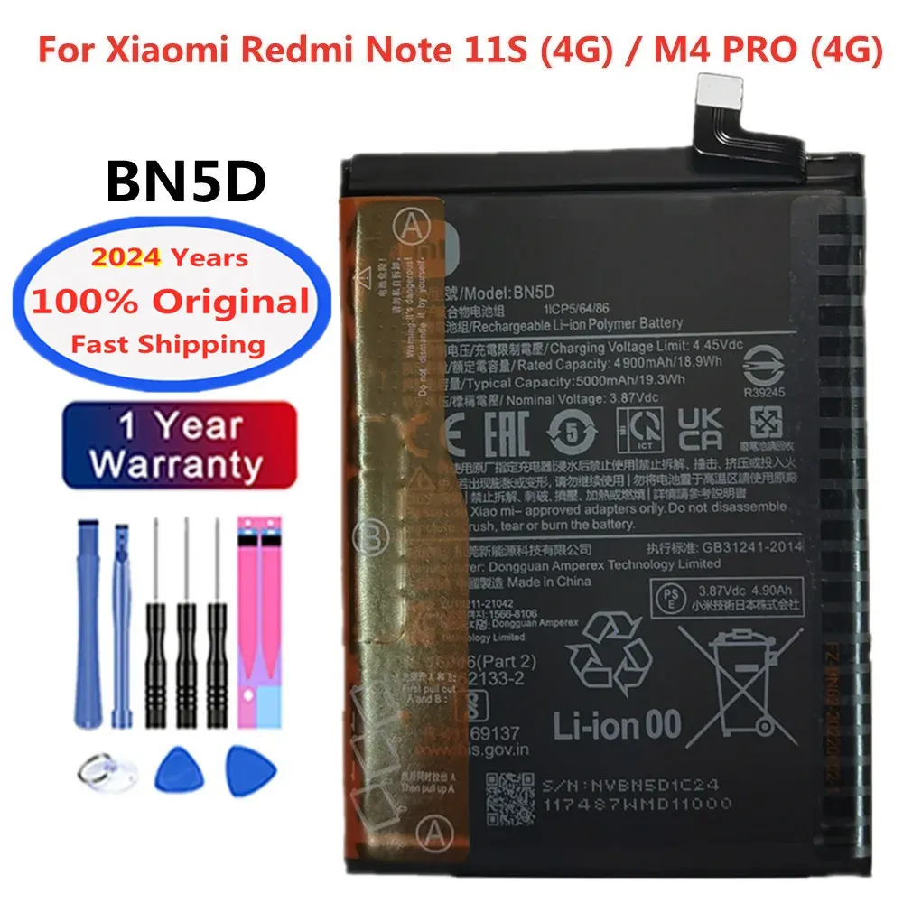 Xiao Mi BN5D Original 5000mAh Battery for Xiaomi Redmi Note 11S 4G and ...