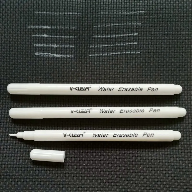 VCLEAR Water Soluble Pen White Color Erasable Ink Fabric and Leather ...