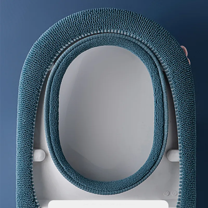 Universal Toilet Seat Cover Knitted Soft Cloth Bathroom Washable ...