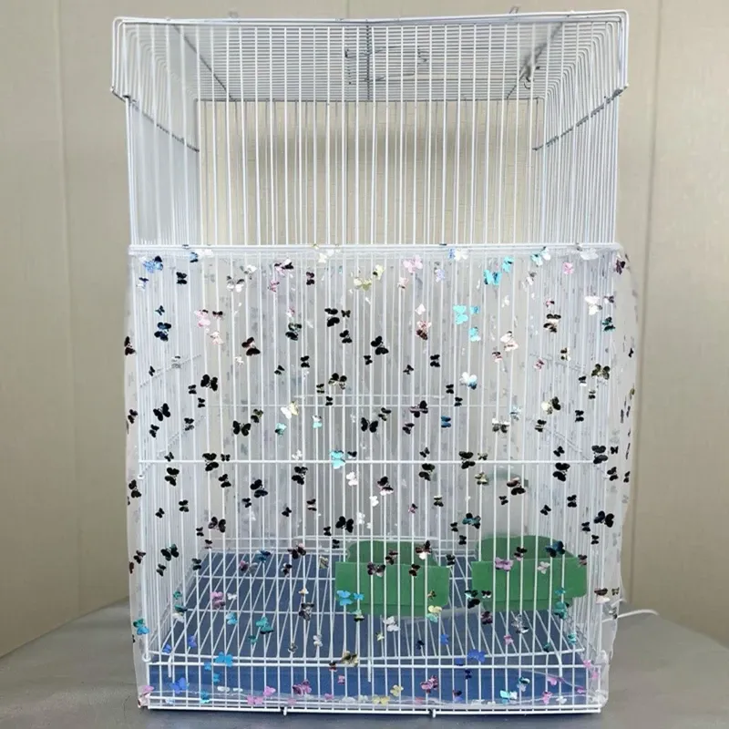 360° Universal Finch Breeding Cages Cover Soft Mesh Net Elastic Skirt ...