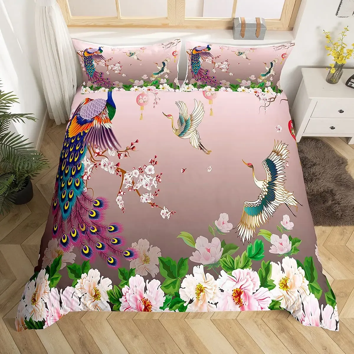 peacock bedding