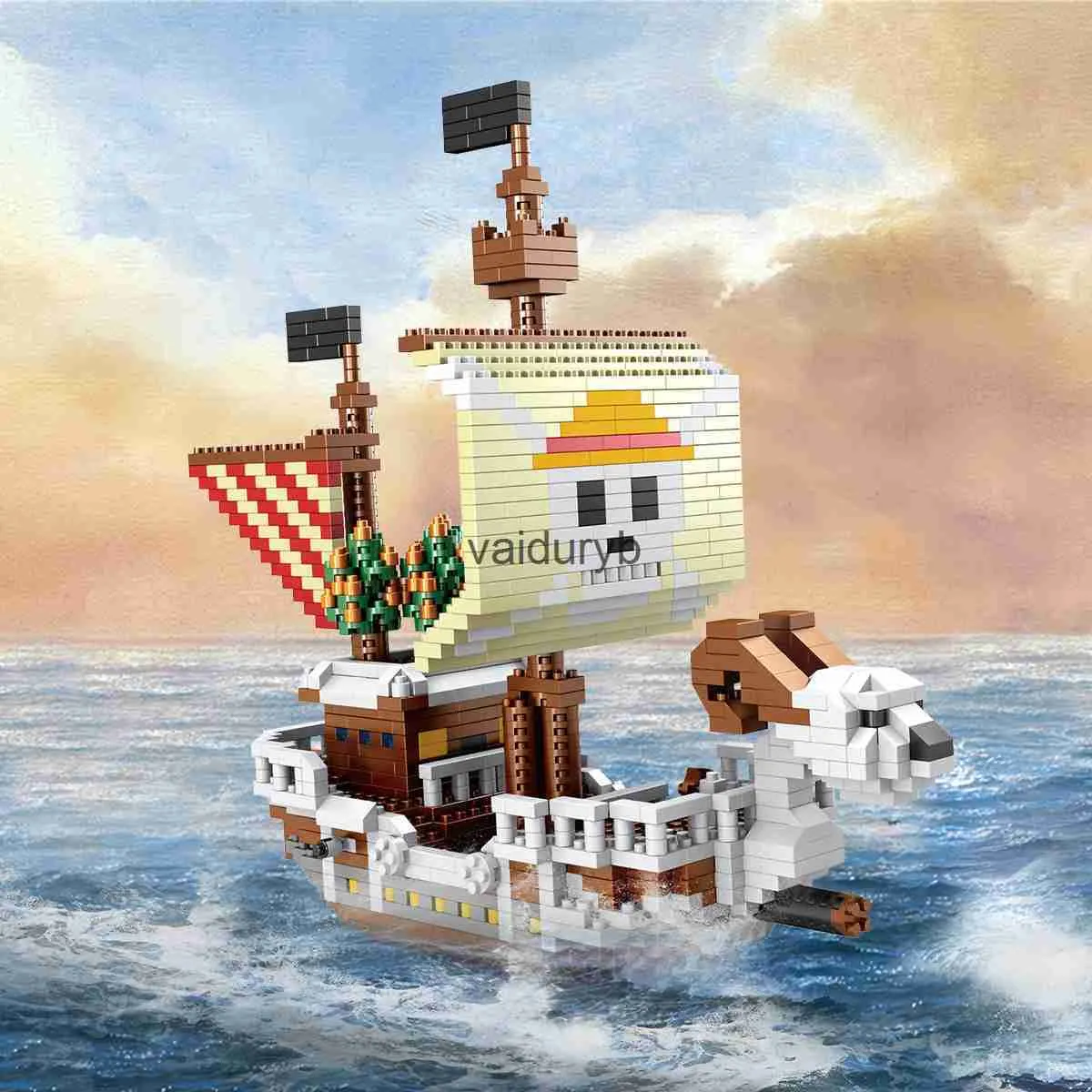 Blocks Ocean Pirate Ship Plastic 3D Model Building For Adults Boys ...