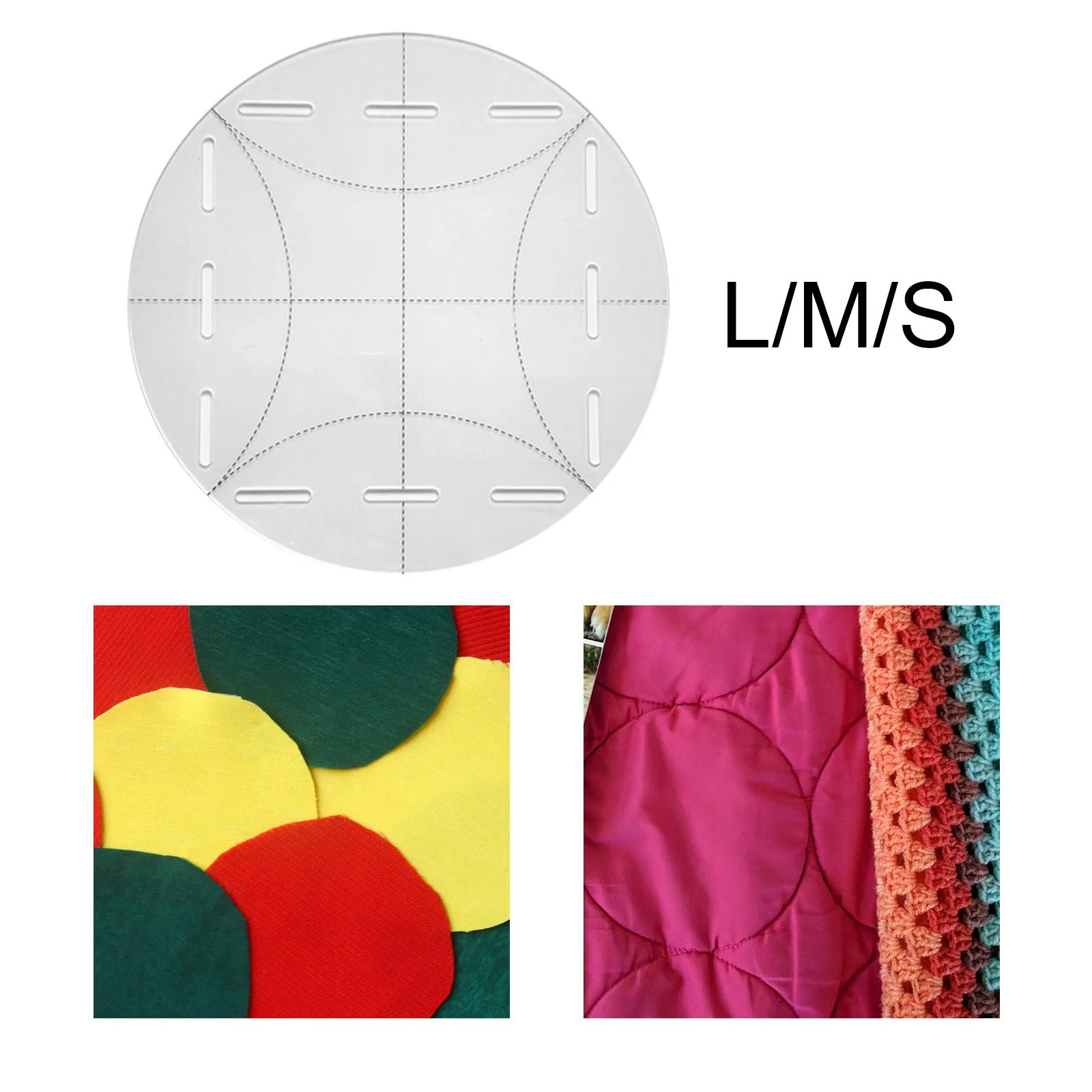 Multifunctional Non-Slip 2.5 in ruler with Transparent Round Template ...