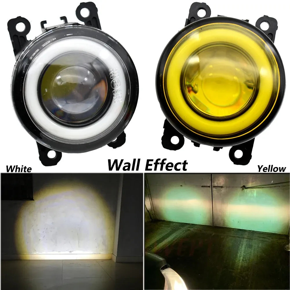 Fiat Punto Evo 2009 2012 LED Fog Lights with Angel Eye DRL 2 Piece Set