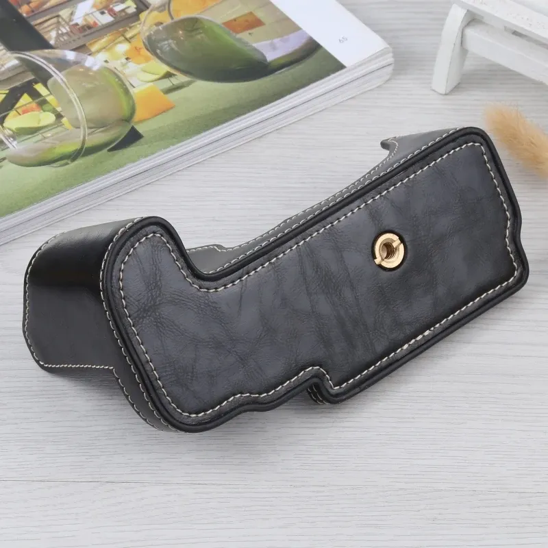 DHgate.com:1/4 inch Thread PU Leather Camera Half Case Base for ...